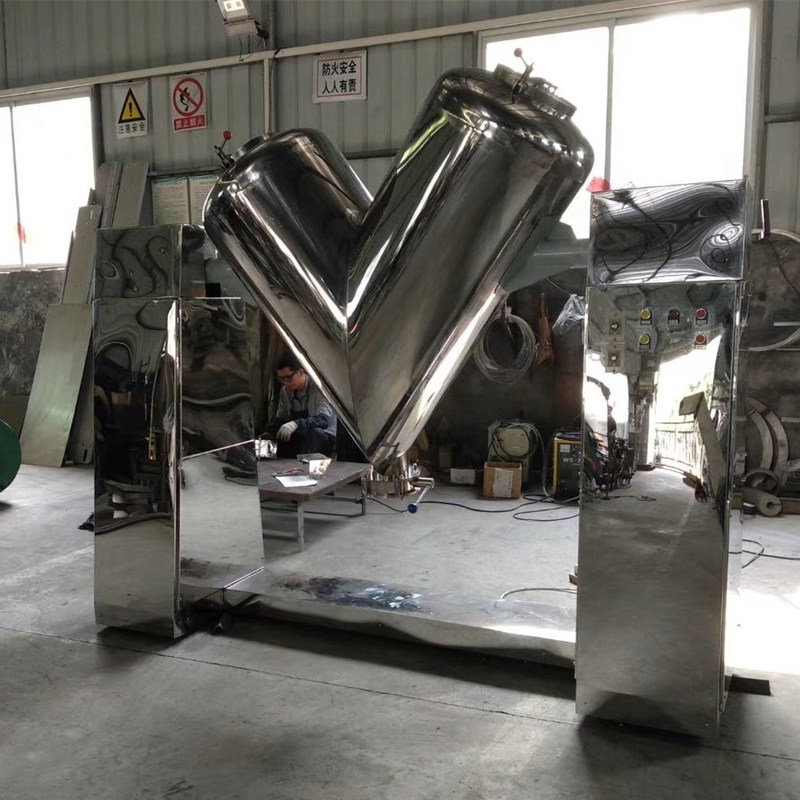 Dia 200mm Sugar Dextrose V Type Powder Mixer Flour Granule Mixing Machine